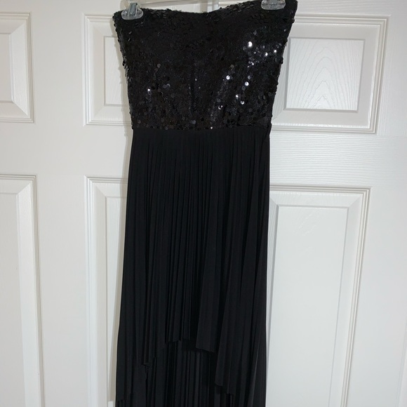 Windsor | Dresses | Windsor Black Sequin Highlow Dress | Poshmark